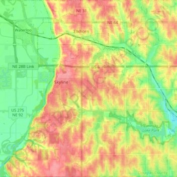 Chicago Precinct topographic map, elevation, terrain