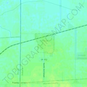 Ambia topographic map, elevation, terrain