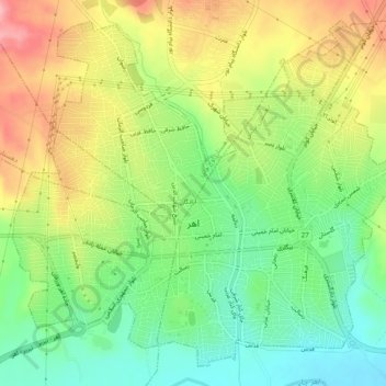 Ahar topographic map, elevation, terrain