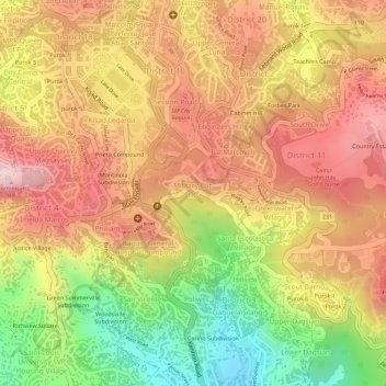 Military Cut-Off topographic map, elevation, terrain