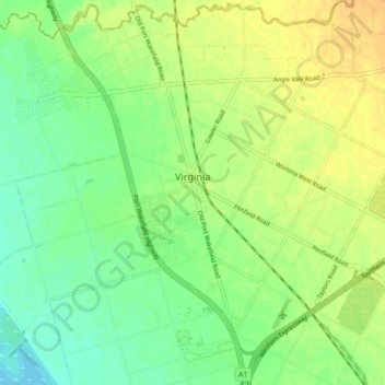 Virginia topographic map, elevation, terrain