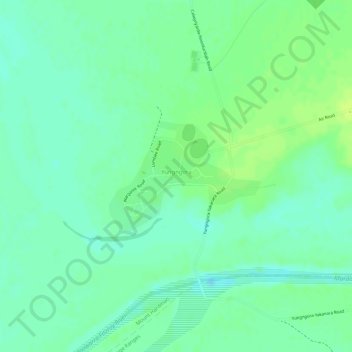 Yungngora topographic map, elevation, terrain