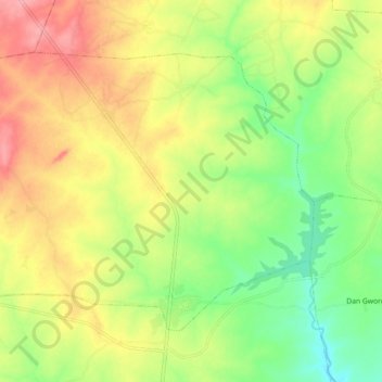 Kafur topographic map, elevation, terrain