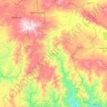 Quitupan topographic map, elevation, terrain