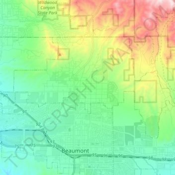 Cherry Valley topographic map, elevation, terrain