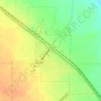 Sudan topographic map, elevation, terrain