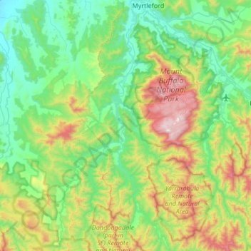Buffalo River topographic map, elevation, terrain
