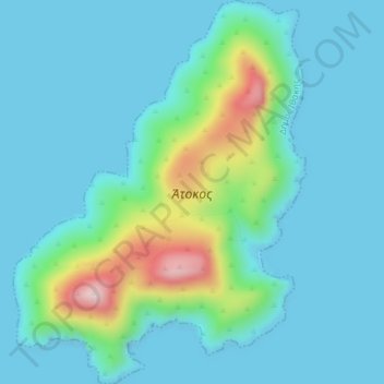 Atokos topographic map, elevation, terrain