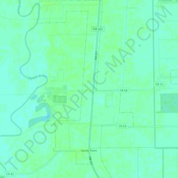 Sandy Point topographic map, elevation, terrain