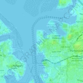 5 Dry Dock topographic map, elevation, terrain