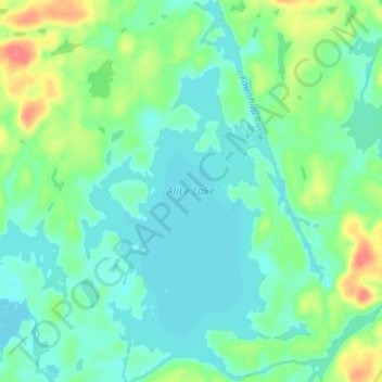 Alice Lake topographic map, elevation, terrain