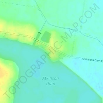 Atkinson Dam Park topographic map, elevation, terrain