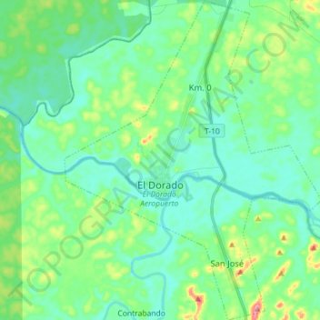 El Dorado topographic map, elevation, terrain