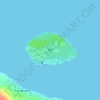 Vao Island topographic map, elevation, terrain