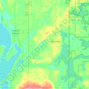 Chief Lake topographic map, elevation, terrain