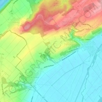 Montmagny topographic map, elevation, terrain