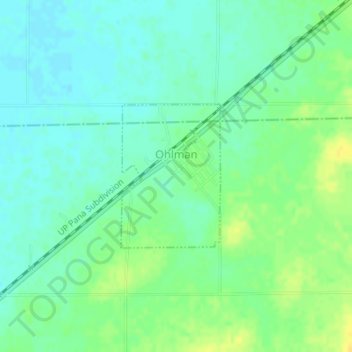 Ohlman topographic map, elevation, terrain