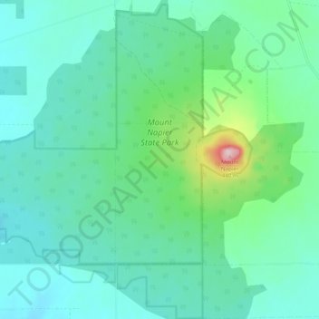 Mount Napier State Park topographic map, elevation, terrain