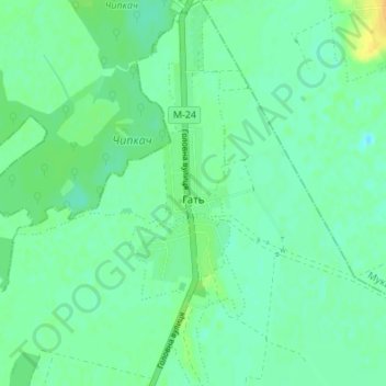 Hat topographic map, elevation, terrain