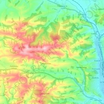 Whitestone topographic map, elevation, terrain