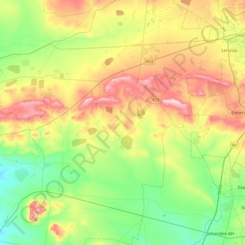 Westonaria Local Municipality topographic map, elevation, terrain