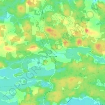 Grand Lake topographic map, elevation, terrain