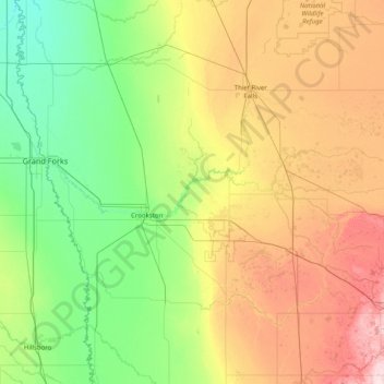 Polk County topographic map, elevation, terrain