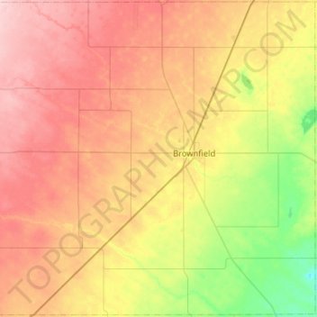Terry County topographic map, elevation, terrain