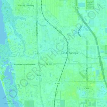 Imperial River topographic map, elevation, terrain