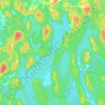 Raynards Lake topographic map, elevation, terrain