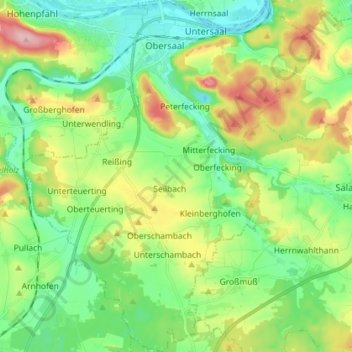 Saal a.d.Donau topographic map, elevation, terrain
