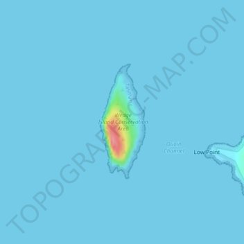 Wedge Island topographic map, elevation, terrain