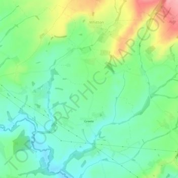 Greete topographic map, elevation, terrain