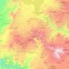 Ethiopian Highlands topographic map, elevation, terrain