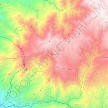 Pucará topographic map, elevation, terrain