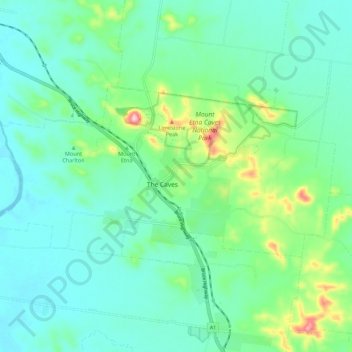 The Caves topographic map, elevation, terrain