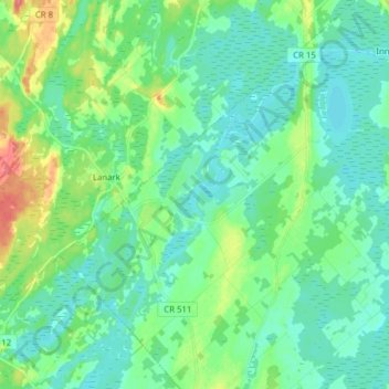 Mississippi River topographic map, elevation, terrain