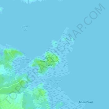 Cattus Island topographic map, elevation, terrain