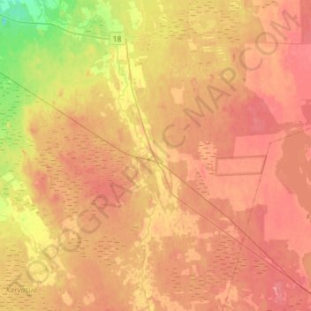 Koura topographic map, elevation, terrain