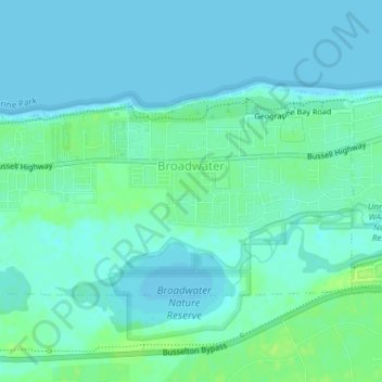 Broadwater topographic map, elevation, terrain