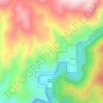 Indian Falls topographic map, elevation, terrain