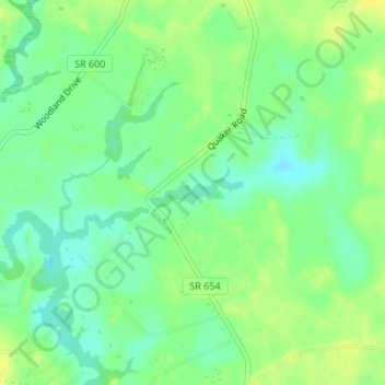 Lake Rhodes topographic map, elevation, terrain