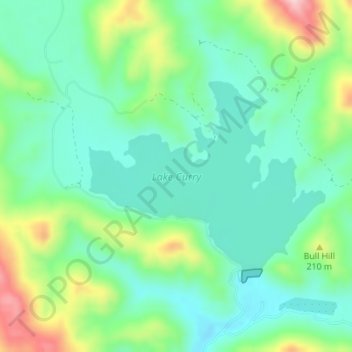 Lake Curry topographic map, elevation, terrain