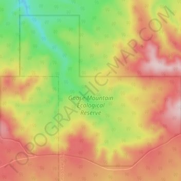 Goose Mountain Ecological Reserve topographic map, elevation, terrain