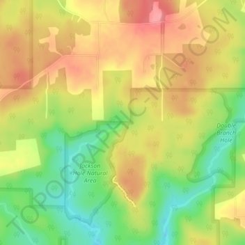 Jackson Hole topographic map, elevation, terrain