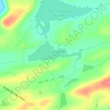 Lake Talawanda Number 1 topographic map, elevation, terrain