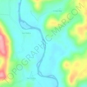 Libmanan River topographic map, elevation, terrain