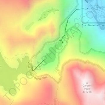 Agnew Lake topographic map, elevation, terrain
