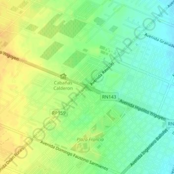 Rotonda Mapa topographic map, elevation, terrain
