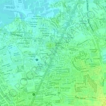 Bacoor River topographic map, elevation, terrain